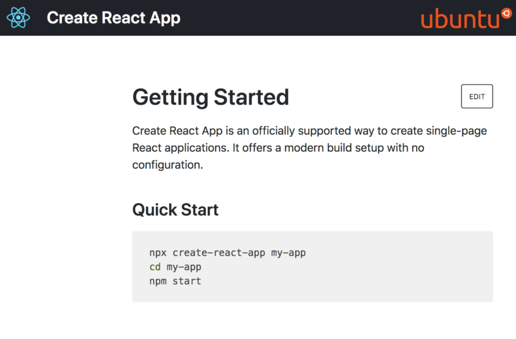 React アプリを Create React App で設置＆設定する | Ubuntu 18.04.2 | ジェイス ブログ